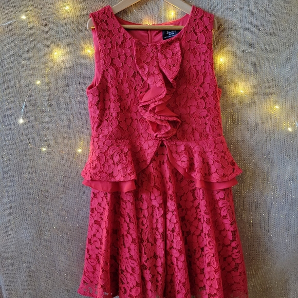 Bardot | Dresses | Bardot Jr Red Lace Dress 4 | Poshmark